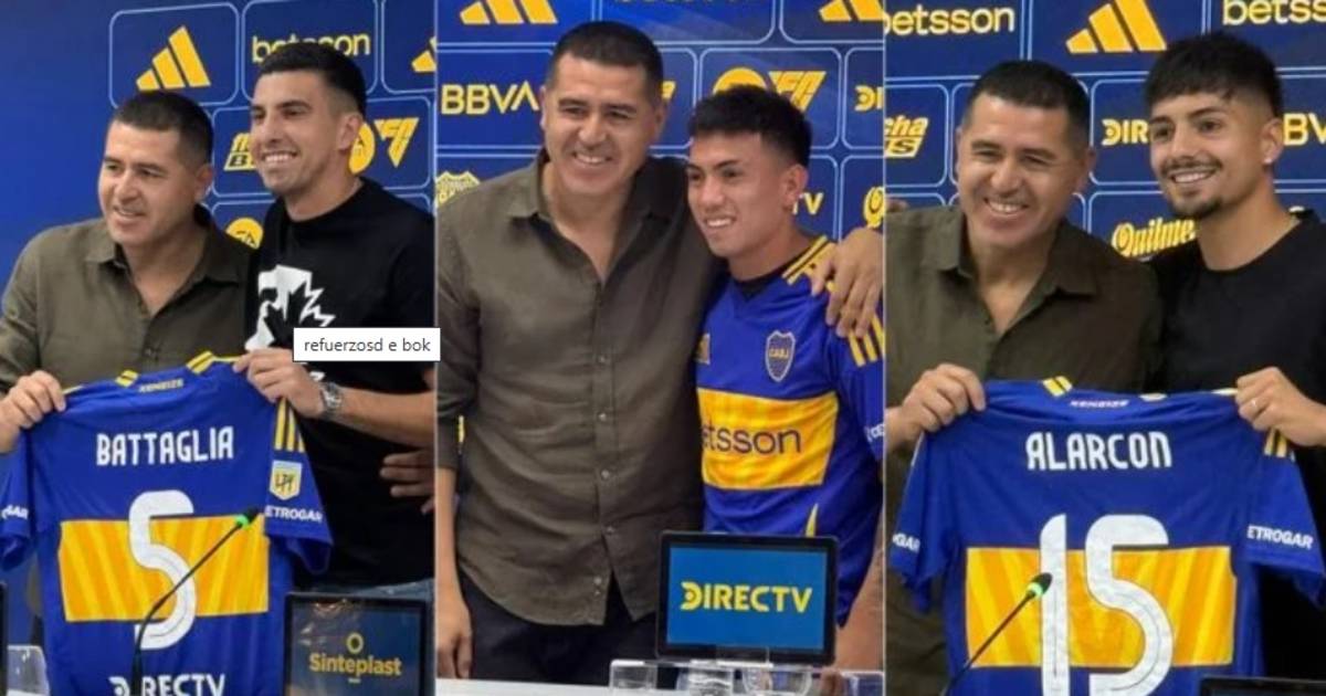 Boca presentó a Alan Velasco, Rodrigo Battaglia y Williams Alarcón como ...